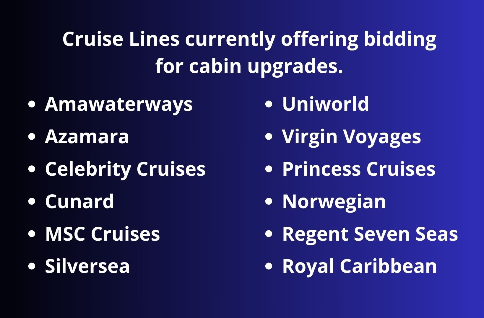 Everything You Need to Know About Bidding for a Cruise Cabin Upgrade